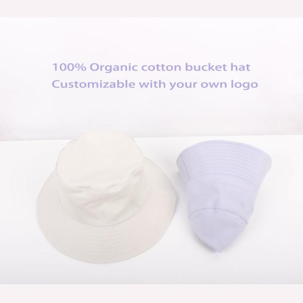 Quality OEM Logo Casual Women 100 Organic Cotton Bucket Hat for sale