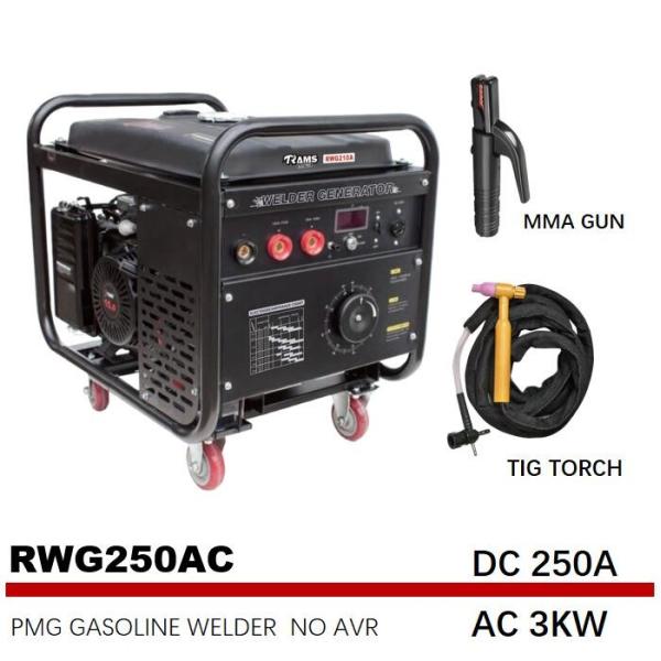 Quality 250 Amp Arc Welding Generators Medium Frequency 25L Petrol Tank for sale