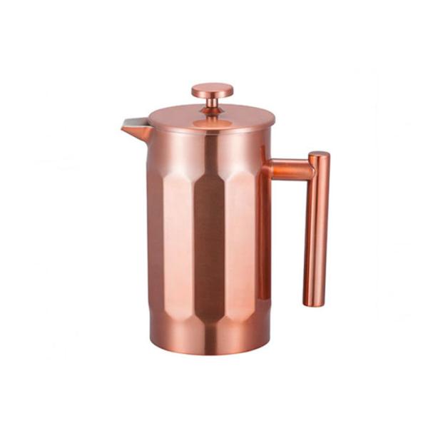 Quality Highly Polished Double Wall French Press Coffee Maker 27oz Stainless Steel SS304 for sale