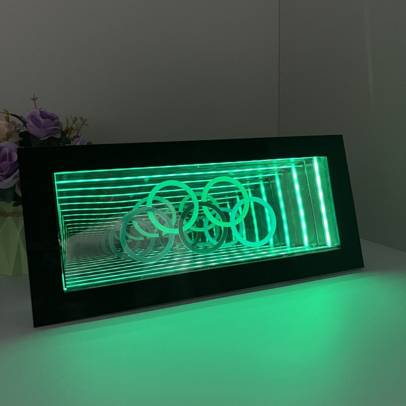Quality Available in custom sizes acrylic semi-transparent infinity mirror for abyss tunnel lights acrylic wedding card for sale