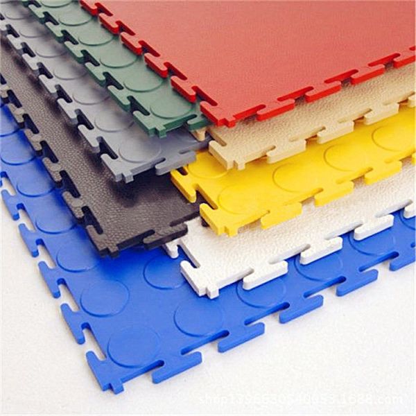Quality Colorful 6.5mm Garage Tiles PVC Interlocking Floor Tiles For Garage for sale