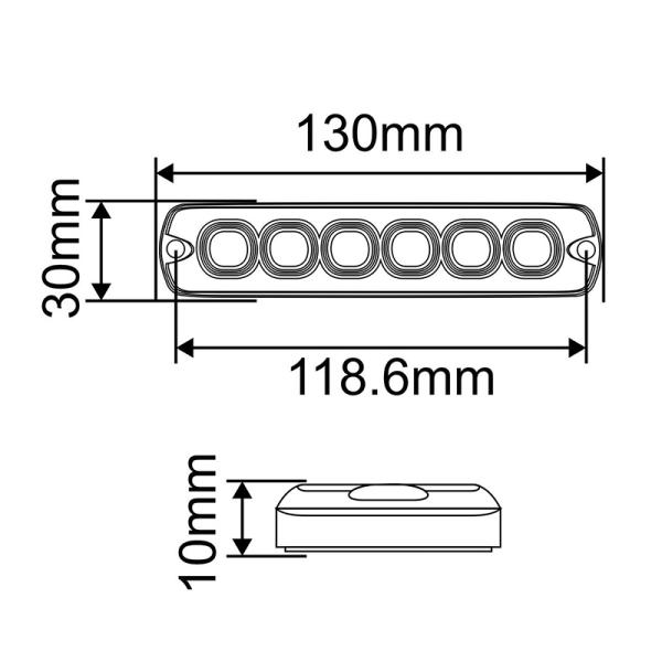 Quality IP67 Truck Strobe Led Light 18W LED Emergency Vehicle Lights With Function for sale