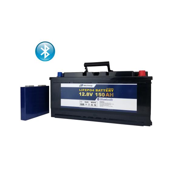 Quality Bluetooth Rechargeable LiFePo4 12v 150ah Golf Cart Battery for sale