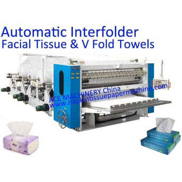 Quality Automatic Laminated Facial Tissue Machine , Laminated V Fold Hand Towel Machine for sale