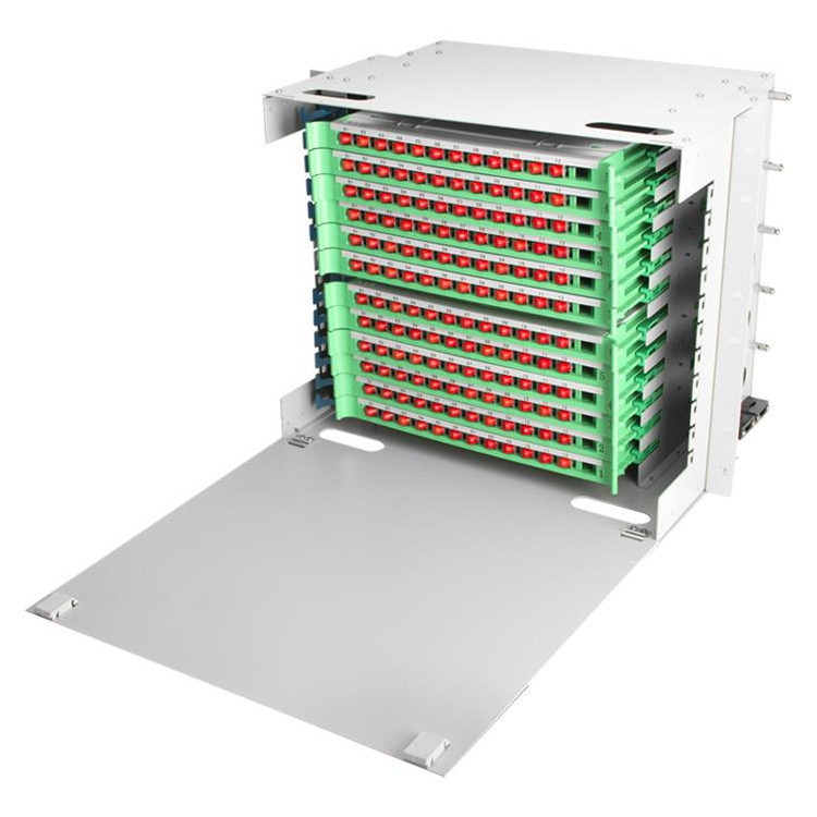 Quality 144 Core ODF Patch Panel Sc / Fc Adapter 19 Fiber Optic Patch Panel for sale