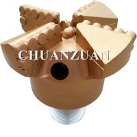 Quality High Drill Ability PDC Drag Bit / 4 Wings Golden Chevron Type PDC Drag Bit for sale