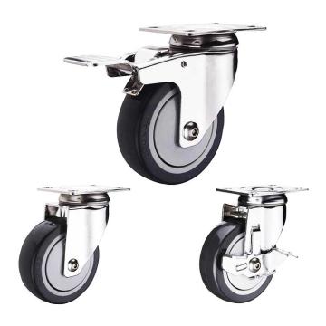 300lbs Capacity 5 Inch Polyurethane Wheels , ISO9001 Industrial Polyurethane