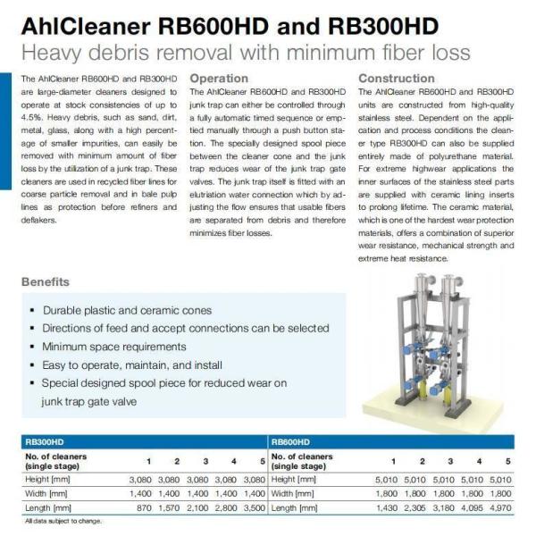 Quality Customization Rb300 Hc Cleaner Separating Fiber and Contaminants with PA66 for sale
