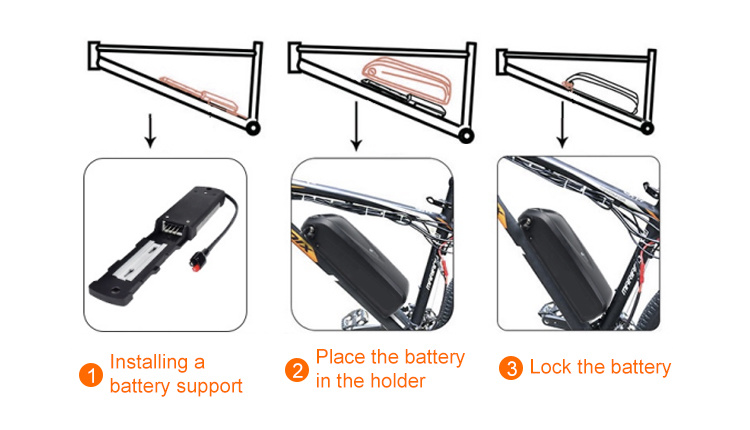Downtube Battery 13ah 14ah 16.75ah 17.5ah 48 Volt Ebike Battery
