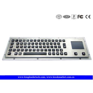 Quality Waterproof Illuminated Metal Keyboard With Touchpad And 64 Led Backlit Keys for sale