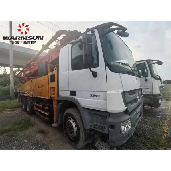 Quality 49m Capacity SANY Concrete Pump Truck 2013 Model with Diesel Engine and Mercedes Chassis for sale