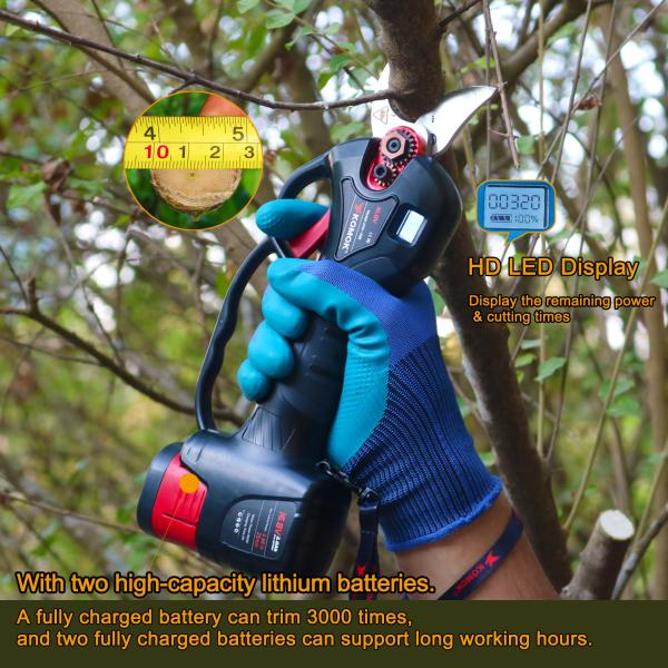 Quality 25mm Professional Electric Pruning Shears With 2 Backup 2Ah Lithium Batteries​ for sale
