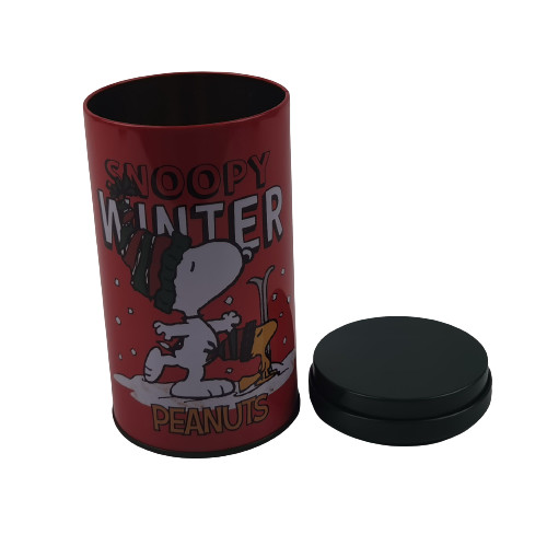 Quality CMYK Printing Metal Round Tin Containers With Plug Airtight Lid for sale