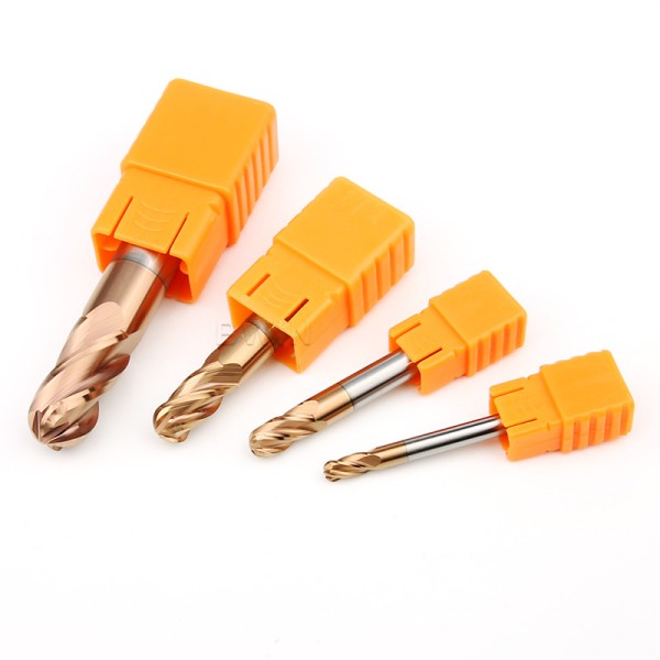 Quality HRC55 R4 Solid Carbide Ball Nose End Mills Round Milling Cutters for sale