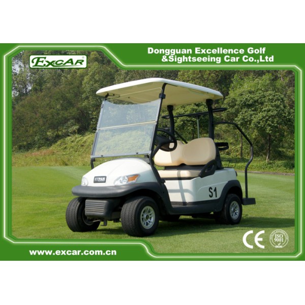 Quality White Color 48V Battery Operated Golf Cart Small Size Two Seats for sale