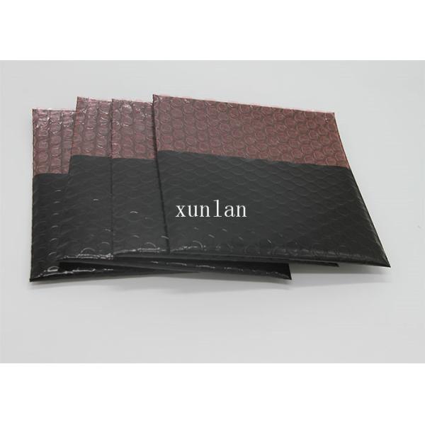 Quality Shiny Two Layer Black Conductive Bag , 4x6 Black Metallic Bubble Mailers for sale