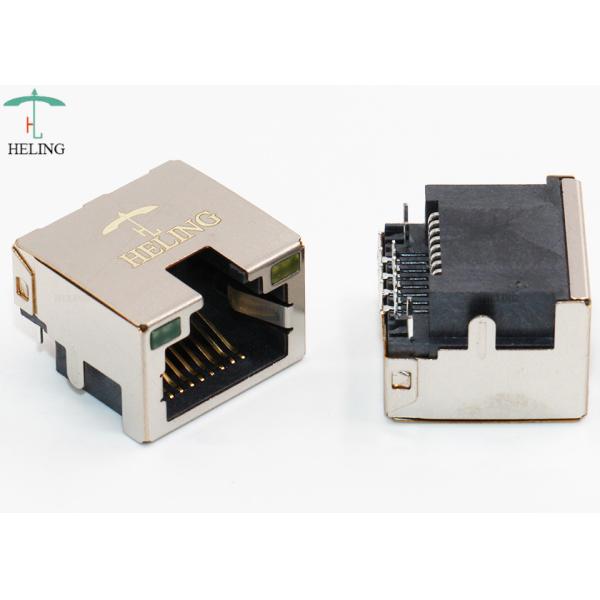 Quality Right Angle RJ45 Jack Connector Overhangs PCB For DSL / ADSL /XDSL for sale