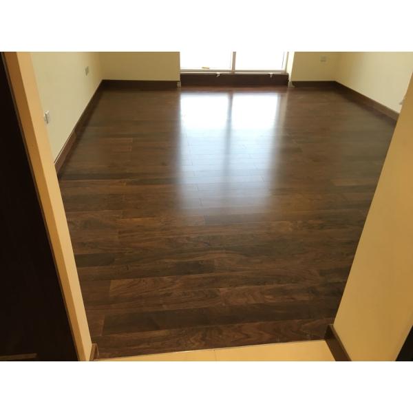 Quality stained Rotary American Walnut Engineered hardwood Flooring, selected grade for sale