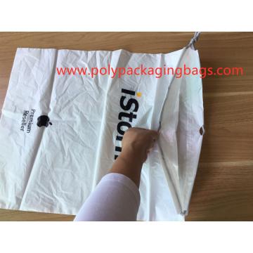 Quality Simple and elegant white cpe rope bag for general purpose packaging for sale
