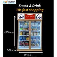 Quality Card Reader Payment System Smart Fridge Vending Machine For Sanck And Drink With Smart System For Remotly Control for sale