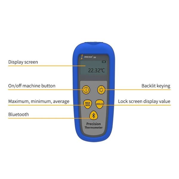 Quality Waterproof High Accuracy Single Channel Thermistor Thermometers with 206g Probe for sale