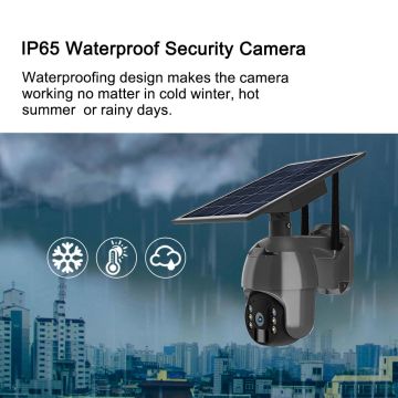 Quality 4MP WiFI Solar Security Camera IP65 Weatherproof Phone APP Control for sale