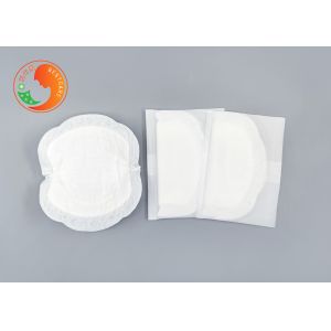 Quality 6 Layers Disposable Breast Pad Cellulose White Decorative Border Print LOGO for sale