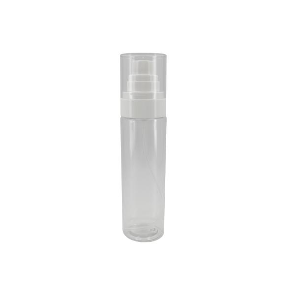 Quality 100ML Transparent Plastic Flat Shoulder Spray Bottle Cosmetic Fine Mist Spray for sale