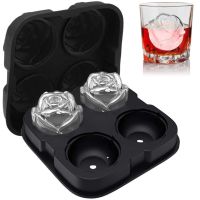 Quality Silicone Rose Ice Ball Maker Easy Release Large Ice Cube for Cocktail Snack for sale