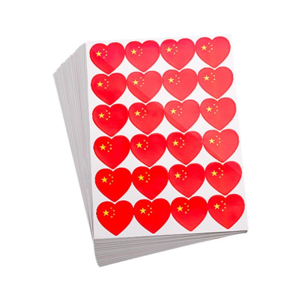 Quality Red Five Pointed Star Red Flag Sticker For Advertising Decoration for sale
