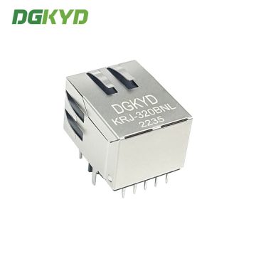 Quality Metal shield right angle 1000 base RJ45 modular jack with magnetic transformer for sale