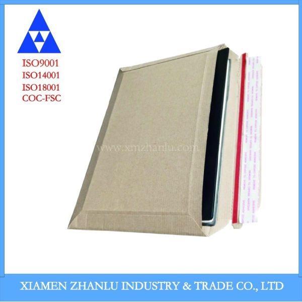 Quality Protective F Flute Board Bronze Corrugated Envelopes for Secure Packaging for sale