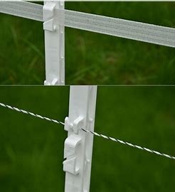 Quality PST013W 1200mm PP UV-Treated Electric Fence Posts Step-In 7-Wire 3-Tape Holder for sale