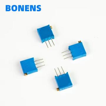 Quality 3296w 10k ohm 0.5 watt glass glaze multiturn rotary trimmer potentiometers for sale