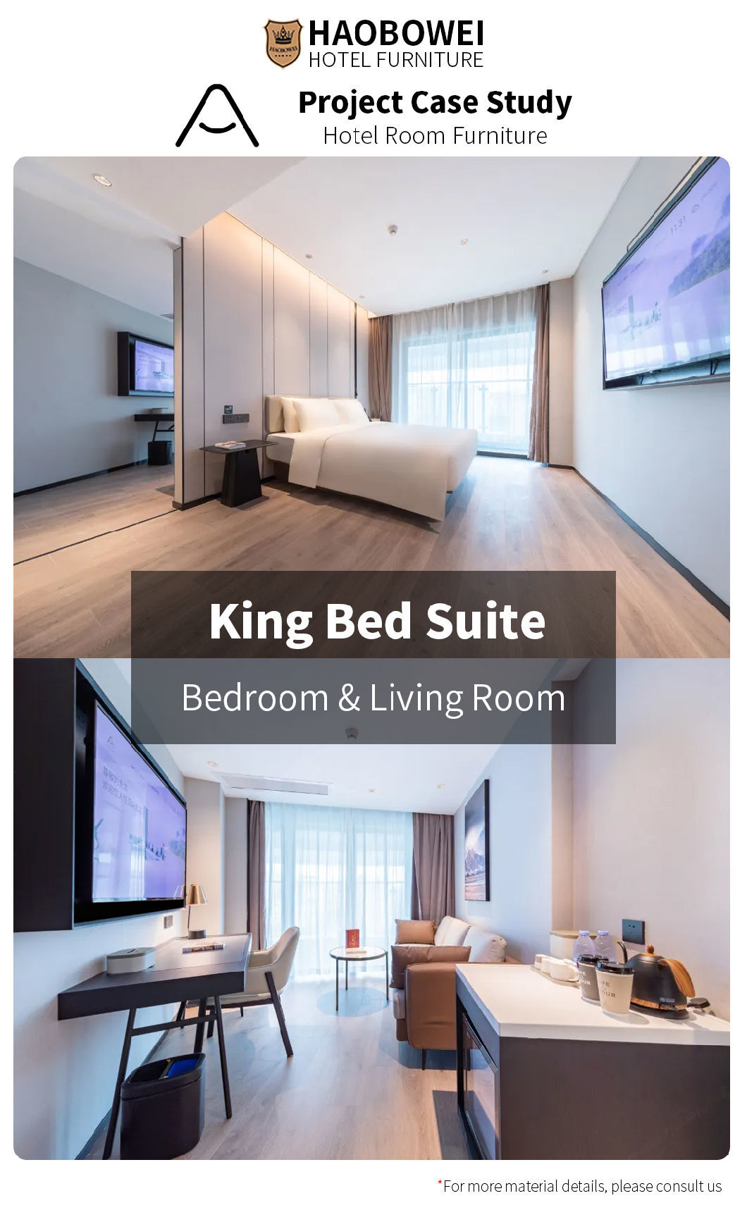 Wholesale Luxury Furniture Standard King Size Double Bedroom Set Three Star Hotel