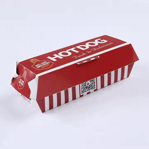 Quality Customized Takeaway Hot Dog Box Practical Food Container for Fast Food for sale