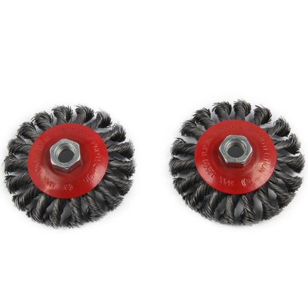 Quality Durable Twist Knot Bevel Wire Brush Strong Steel Wires Fits M14 Angle Grinders for sale