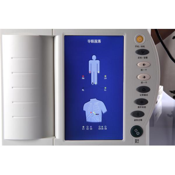 Quality 4.3 Inch 12 Lead ECG Monitor Hospital Rechargeable Li Battery Powered for sale