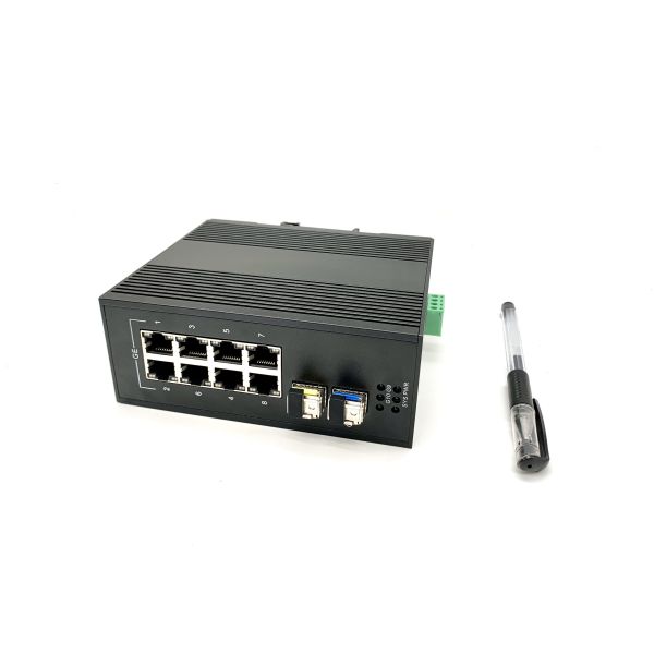 Quality Outdoor Industrial Ethernet Switch 8 Port POE PSE 220v AC Input Support PoE+ for sale