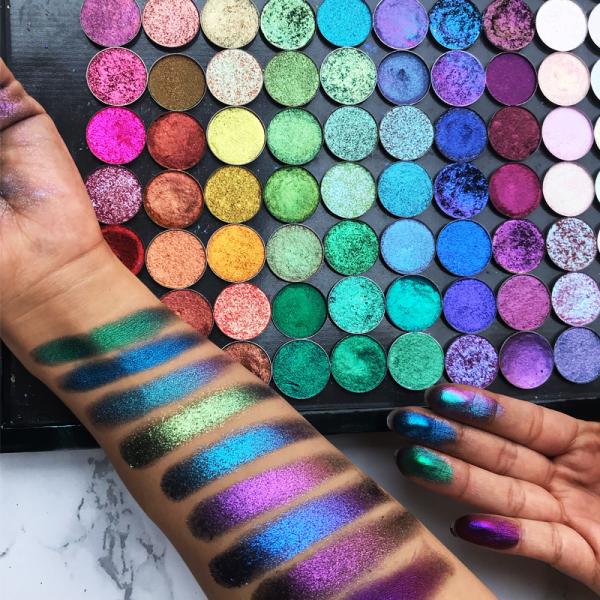 Quality High Pigment Glitter Duochrome Single Eyeshadow , Multichrome Eyeshadow Palette for sale