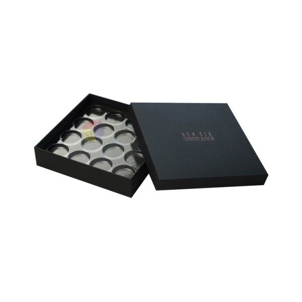 Quality Chocolate Gift Box with Clear Inside Tray and Paperboard Rigid Boxes Luxury for sale