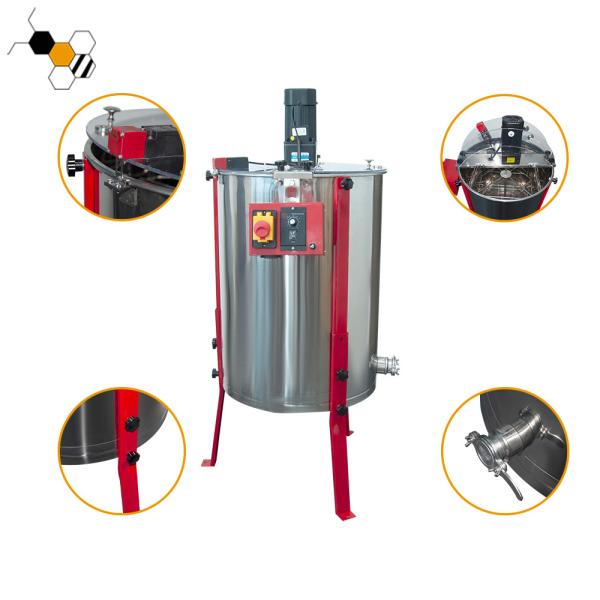 Quality SS201 42cm*26cm Basket 4 Frame Electric Honey Extractor for sale