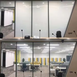 Quality Smart Conference Room Glass Film Indoor Intelligent Clear Low E Glass Thermal for sale