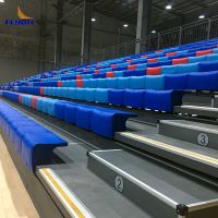 Quality Silver Retractable Bleacher Seating for Easy Installation and Customization for sale