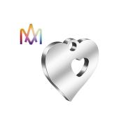Quality OEM Handmade Hollow Heart Shaped Engraved Bracelet Charms for sale