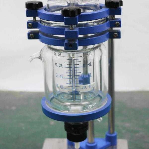 Quality Essential Oil Extraction Jacketed Glass Reactor Vessel Single Layer Wide Temp for sale