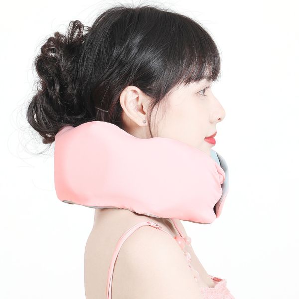 Quality Compact U Shape Inflatable Memory Foam Travel Pillow and Storage Box for Office for sale