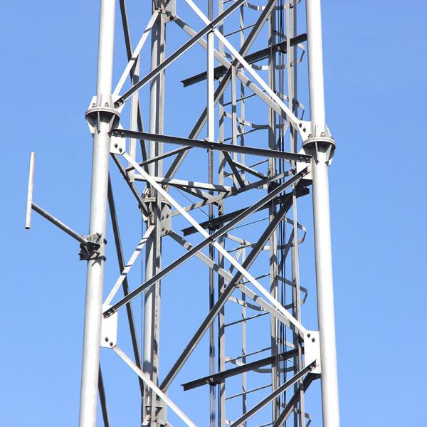 Quality 45m Q355b Radio Communication Towers Galvanized Three Legged Triangular for sale