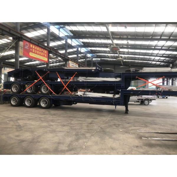 Quality Van Type Hydraulic Steering 3 Axle Low Bed Trailer For Oversized Cargo Transport for sale