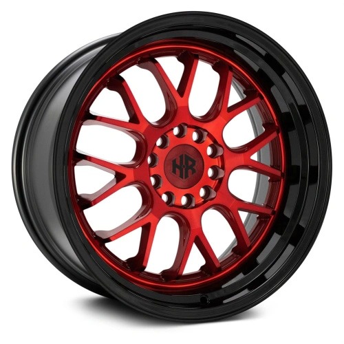 Quality Staggered rims 17 inch black alloy wheels for sale